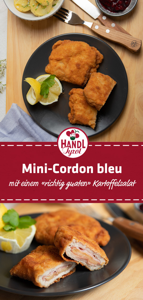Tiroler Mini Cordon bleu mit Kartoffelsalat - HANDL TYROL
